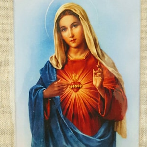 Mother Mary Card, Virgin Mary Card, Madonna Card, Hail Mary, Altar Card ...