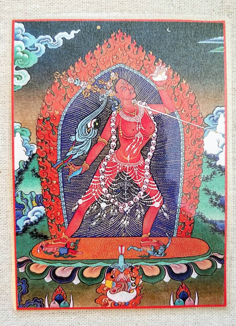 Vajrayogini Card Vajrayogini Mantra Card Varayogini Altar - Etsy Canada