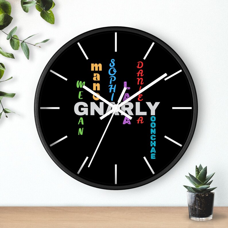 Kpop Wall Clock | Gnarly Clock | Kpop Fans Merch | Megan Manon Sophia ...
