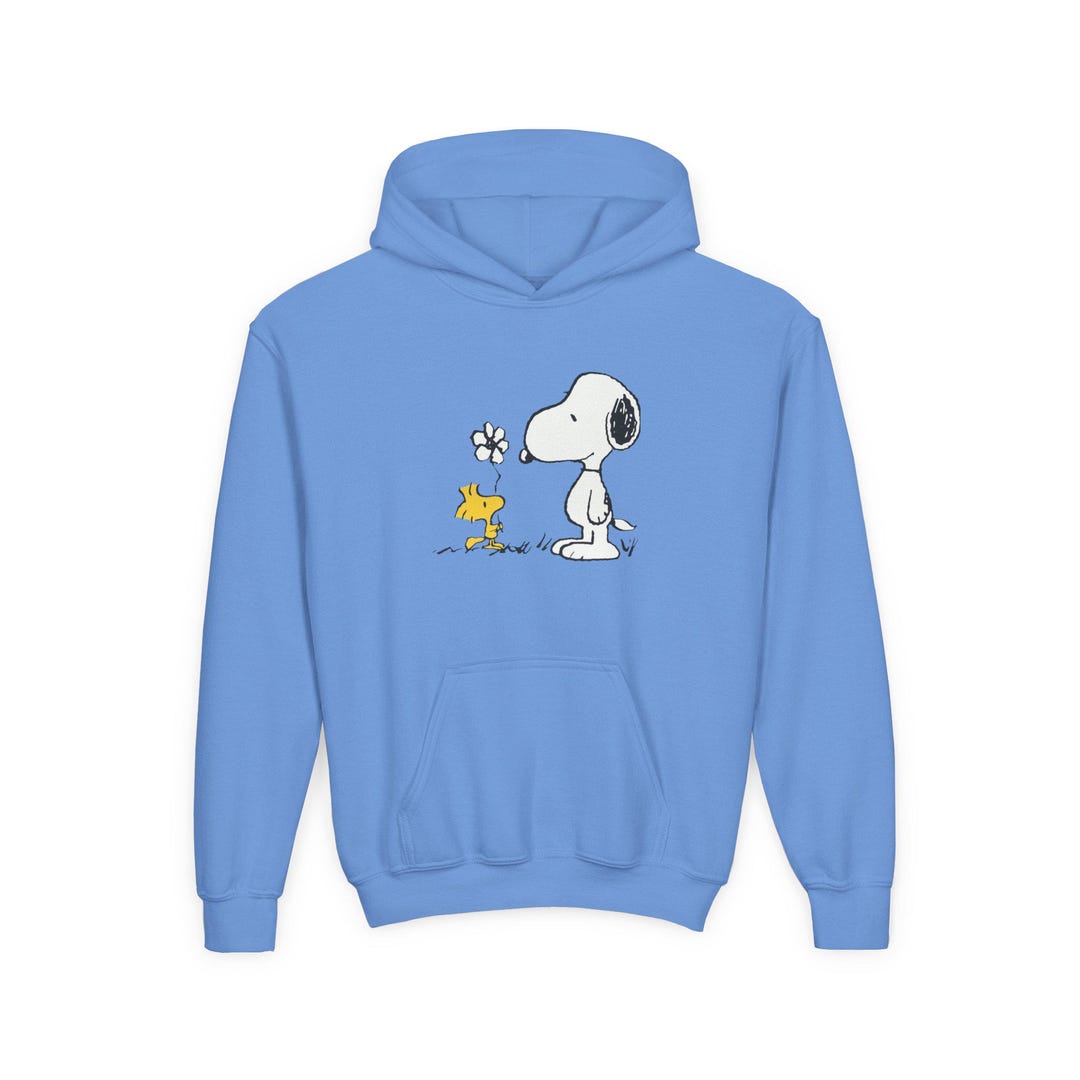Snoopy and Woodstock Hoodie | Youth Hooded Sweatshirt - Etsy