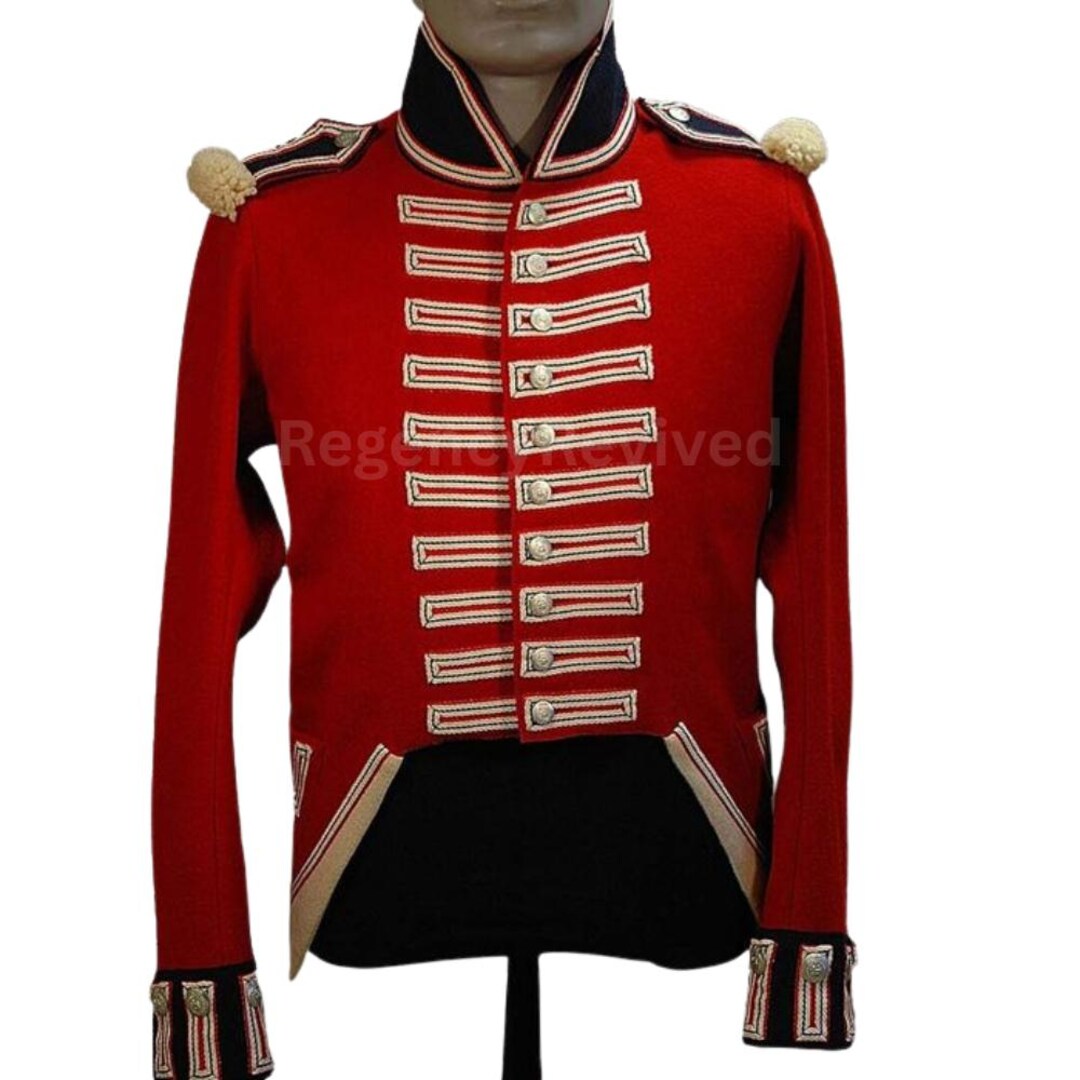 Red Hussar Military Jacket | Royal Band Uniform | Gold Braided Wool ...