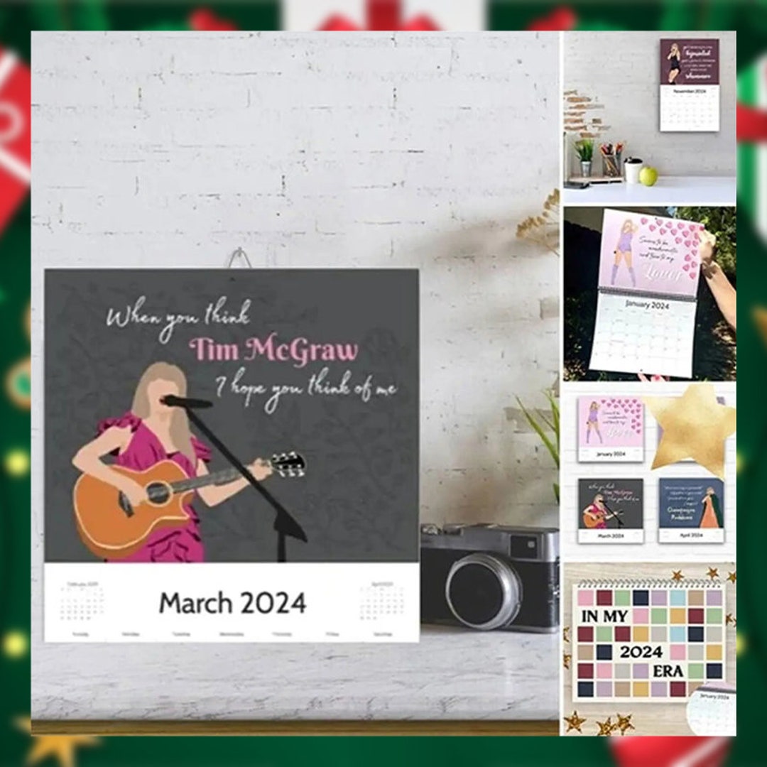 2024 Calendar Taylor Swift, the Eras Tour Calendar and Bookmark, Taylor ...