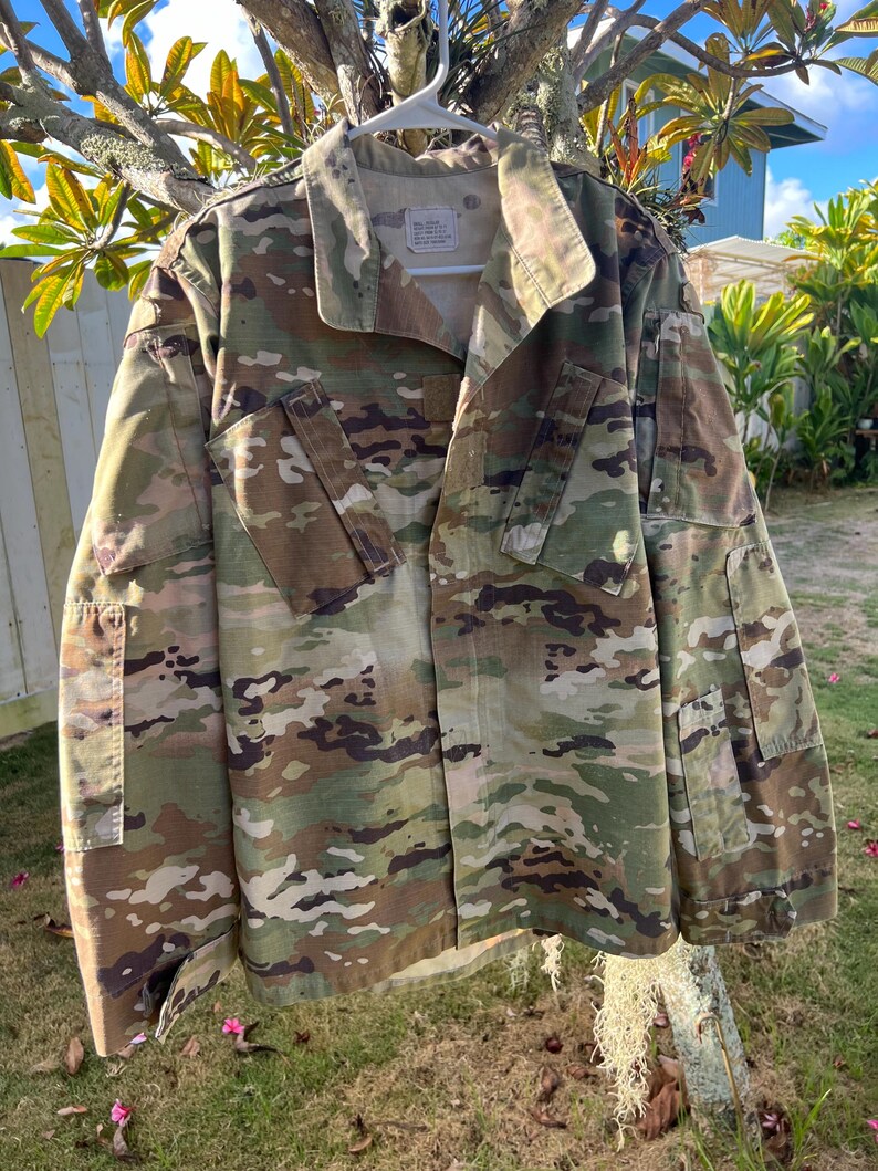 Upcycled Operational Camouflage Pattern OCP Unisex Jacket With Vintage ...