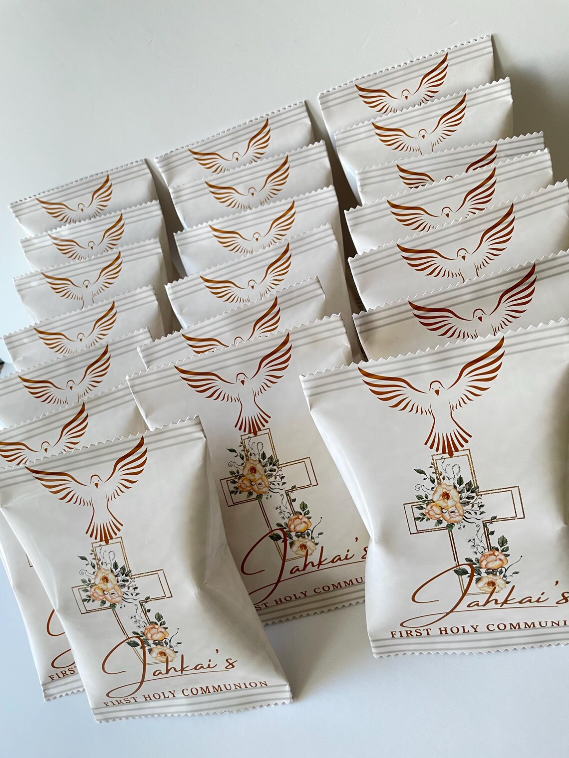 Holy Communion Personalised Crisps Packets | Girls and Boys Communion ...