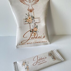 Holy Communion Personalised Crisps Packets | Girls and Boys Communion ...
