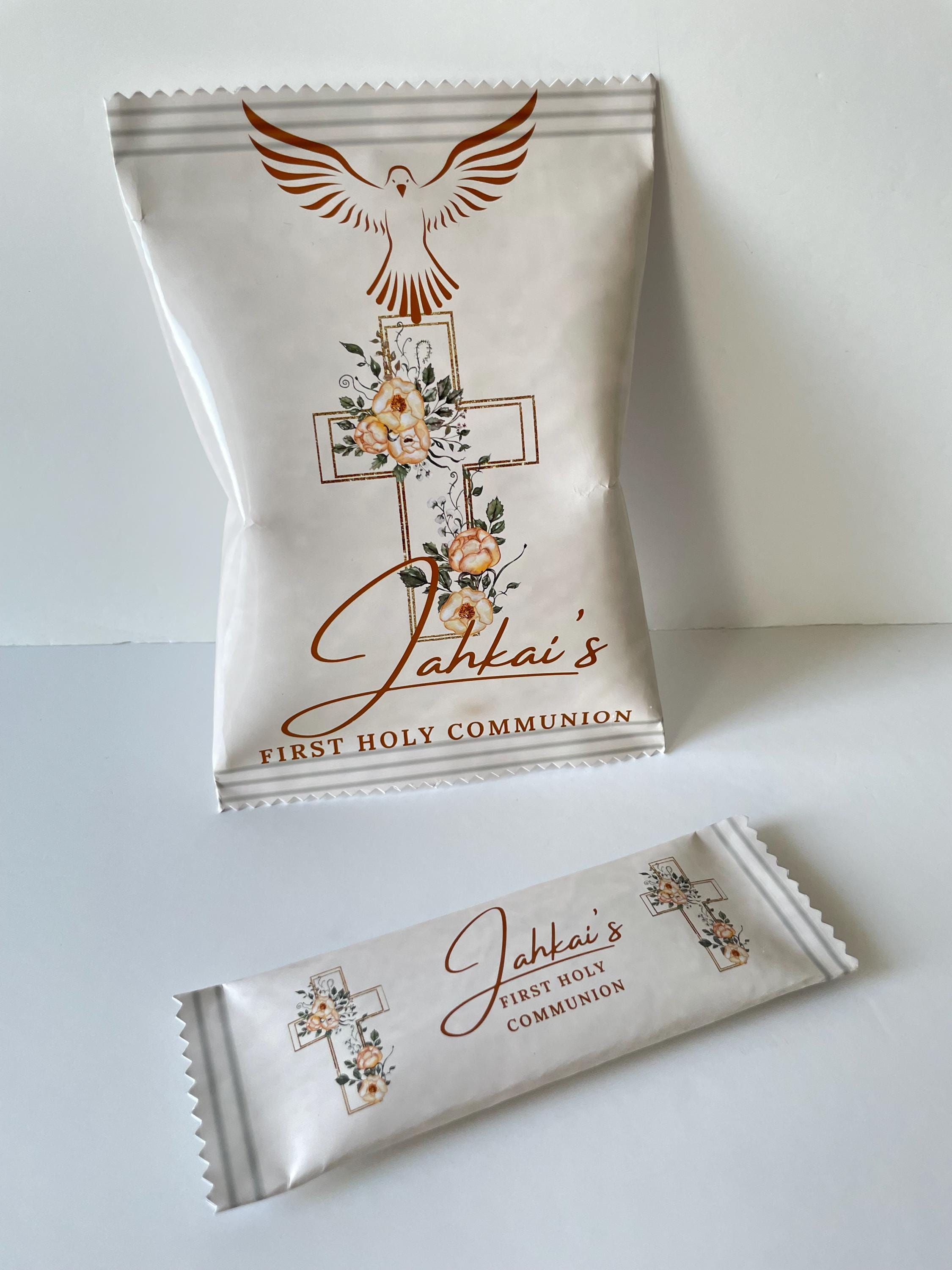 Holy Communion Personalised Crisps Packets | Girls and Boys Communion ...