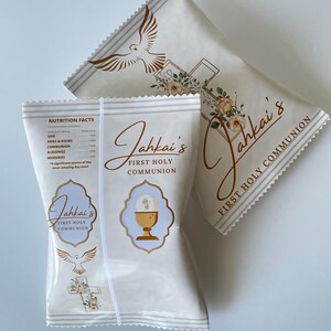 Holy Communion Personalised Crisps Packets | Girls and Boys Communion ...