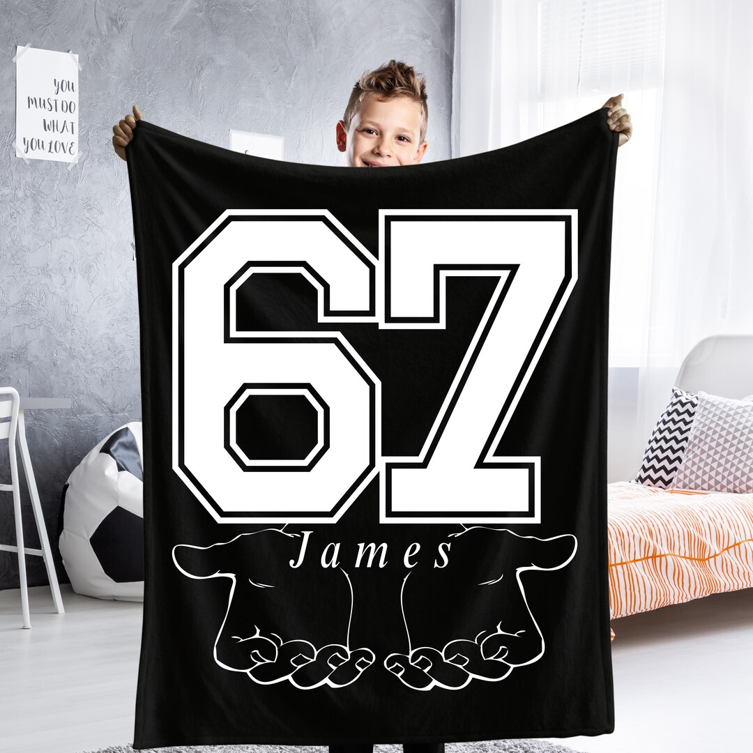 Personalized 67 Meme Blanket, Custom Funny Six Seven Gen Meme Gift ...