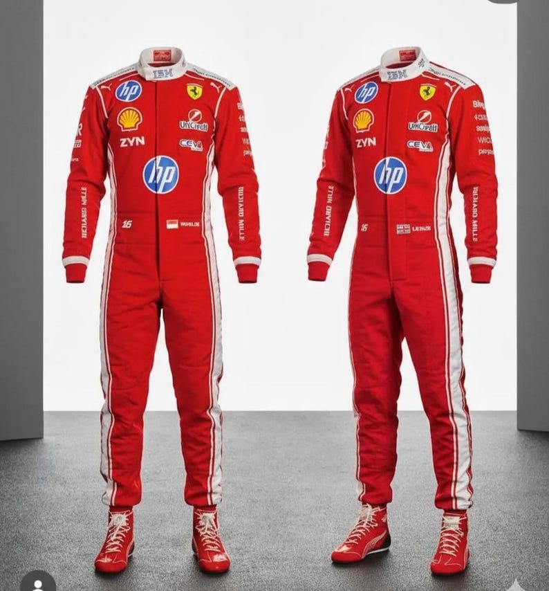 Neue Ferrari 2026 Kinder / Erwachsene Formel F1 Rennanzug Cordura Go ...