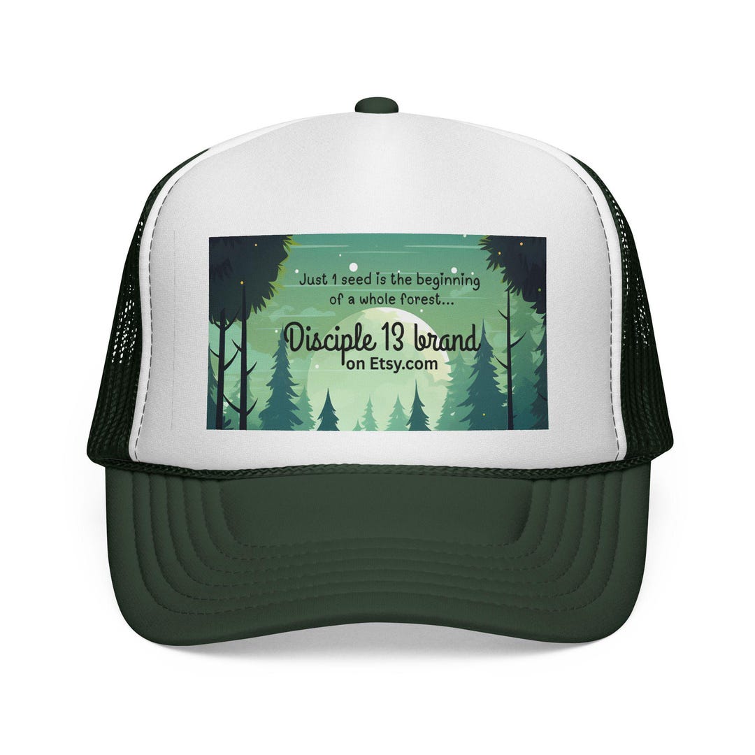 Forest Trees Graphic Trucker Cap | Outdoors Nature Mesh Hat - Etsy