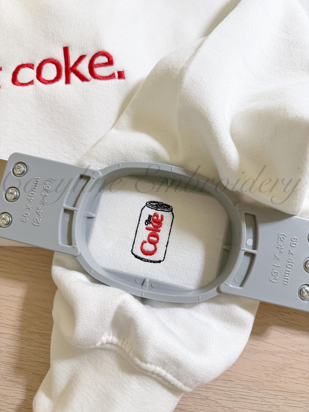 Embroidered Sleeve Diet Coke Can, Add On, Sleeve Add On, Diet Coke ...