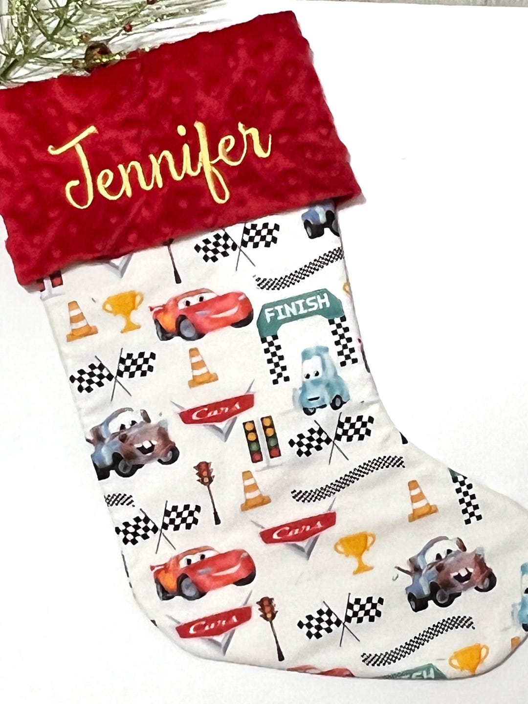 Personalized Christmas Stocking for Child or Adult Made From Pixar Cars ...