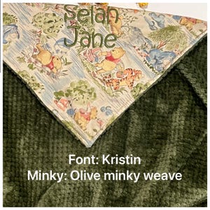 Personalized Baby Blanket Made From Winnie the Pooh Fabric for Boy or ...