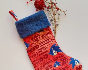 Sonic the Hedgehog Inspired Christmas Stocking - Etsy