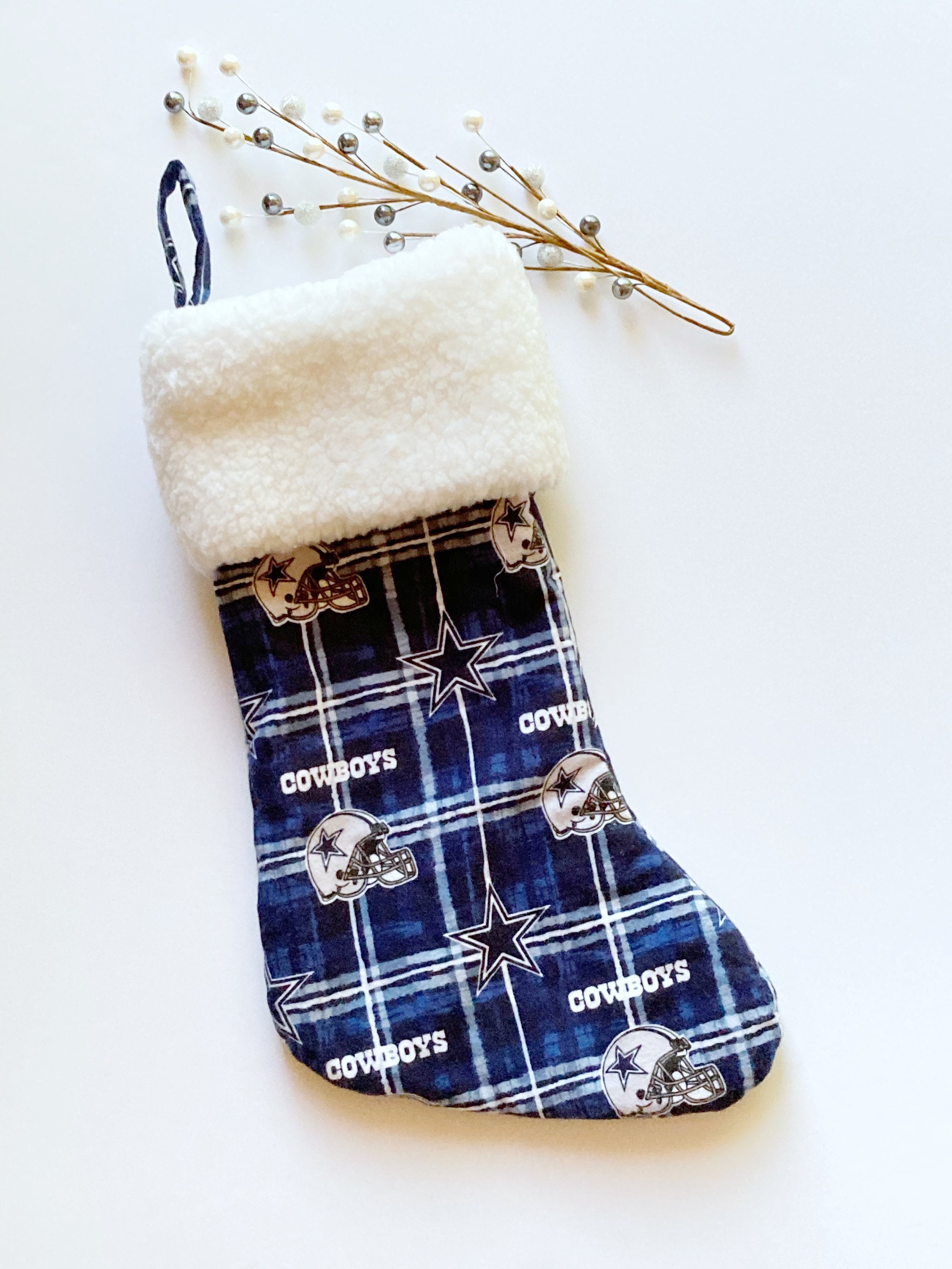 Personalized Football Christmas stocking made from Dallas | Etsy