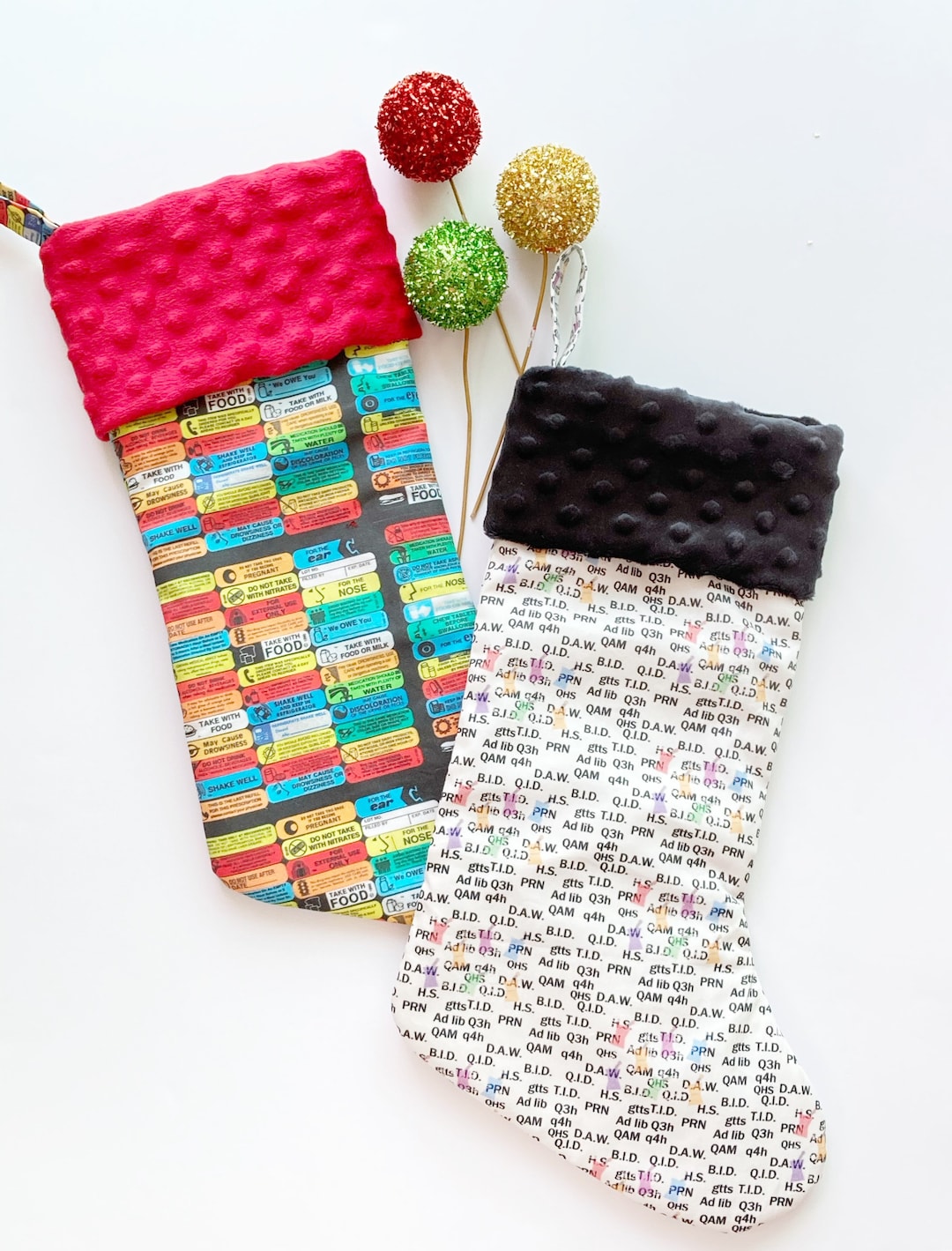 Pharmacist Christmas Stocking With Personalize Option, Sig Codes or ...
