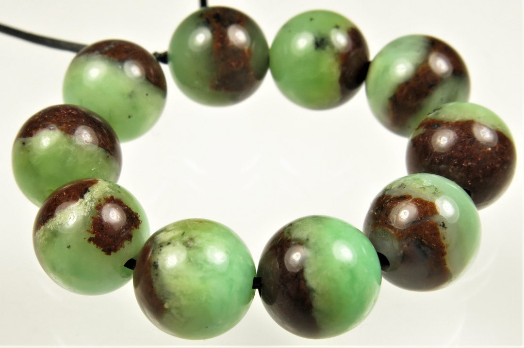 Rare Unique Lovely Cut ~ Natural Australian Chrysoprase With Brown ...