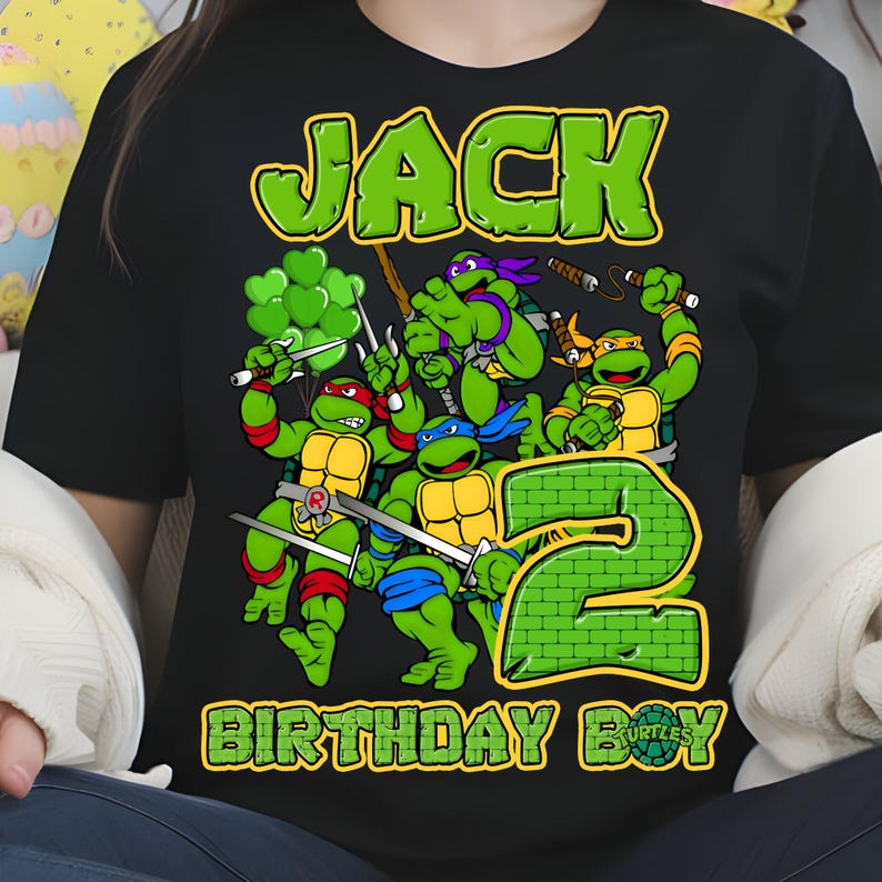 Birthday Boy & 100 Days of School Turtle PNG, Ninja Turtles Leonardo ...