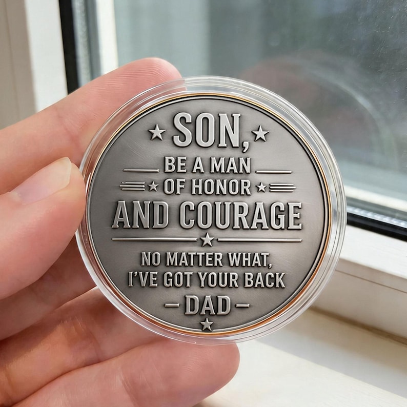 Personalized Son Challenge Coin, Father Son Keepsake Gift From Dad - Etsy