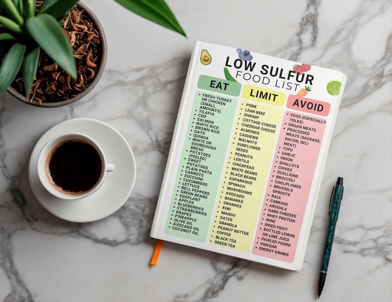 Low Sulfur Food List Printable PDF | Low Sulfur Food Chart | Sulfur ...