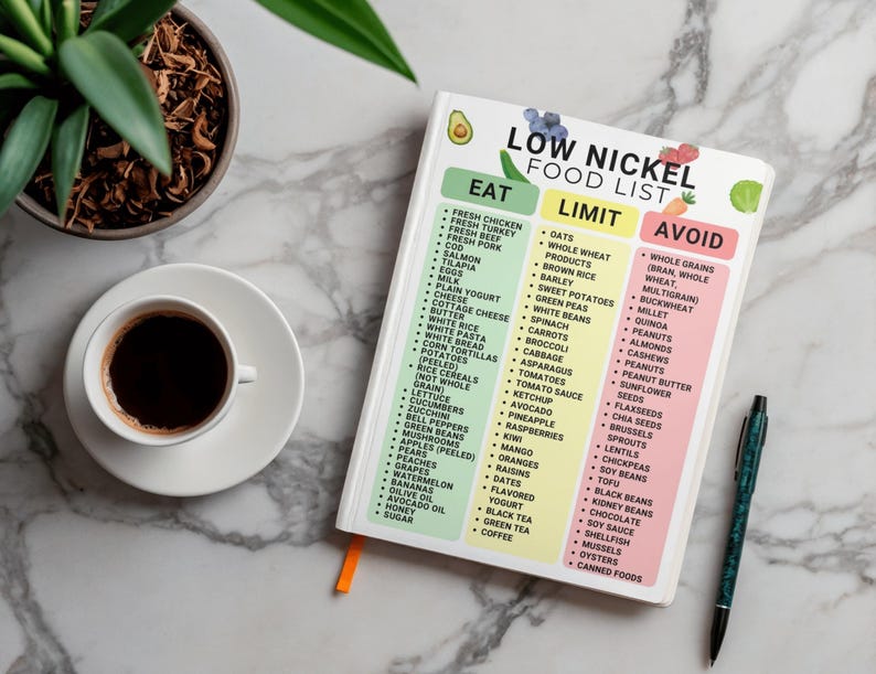 Low Nickel Food List Printable PDF | Low Nickel Food Chart | Nickel ...
