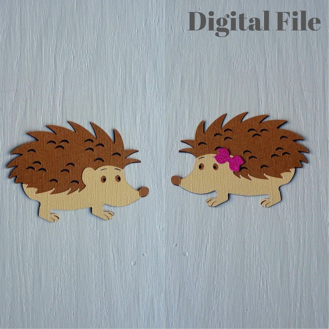 Hedgehog SVG Cut File, JPG, DXF for Cameo Silhouette, Cricut Design ...
