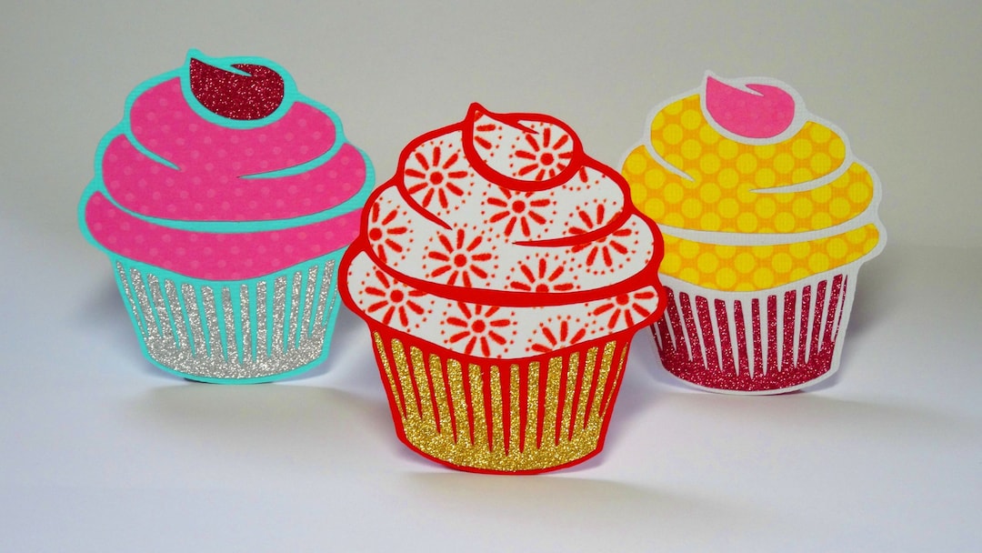 Cupcake SVG Cut File, SVG, DXF for Cameo Silhouette, Cricut Design ...