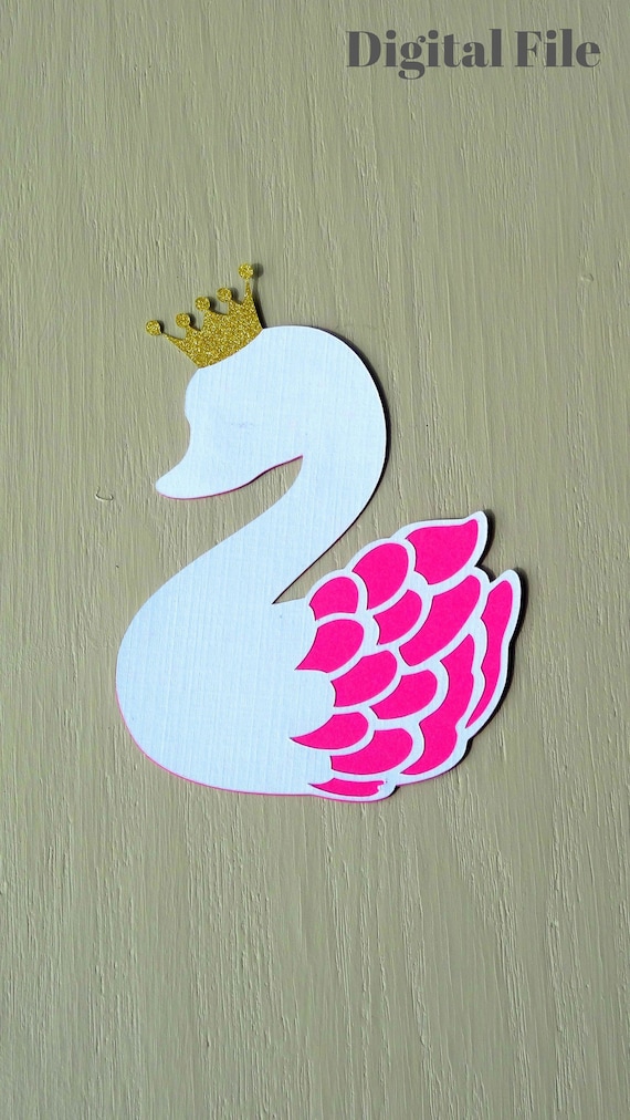 Swan Princess SVG File JPG DXF for Cameo Silhouette Cricut | Etsy