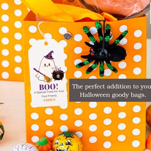 Editable Halloween Tags, Cute Ghost Goody Bag Tags, Edit With Canva ...