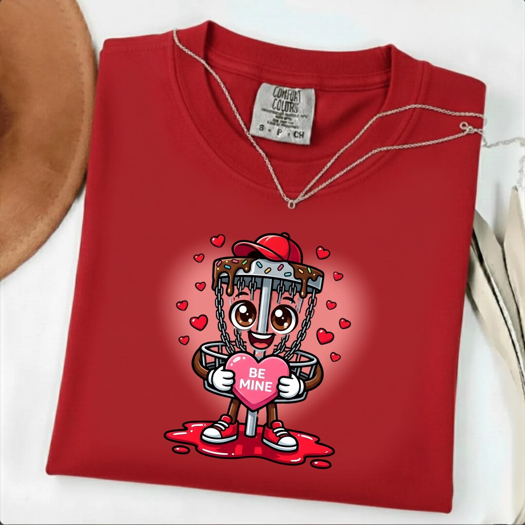 Funny Disc Golf Valentine SVG PNG | Cute Disc Golf Basket Character ...