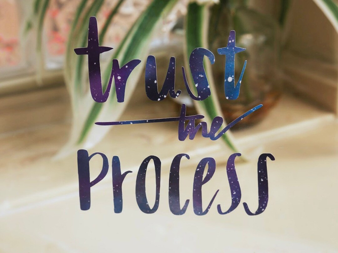 Trust the Process Vinyl Decal Sticker - Universe or Holographic Print ...