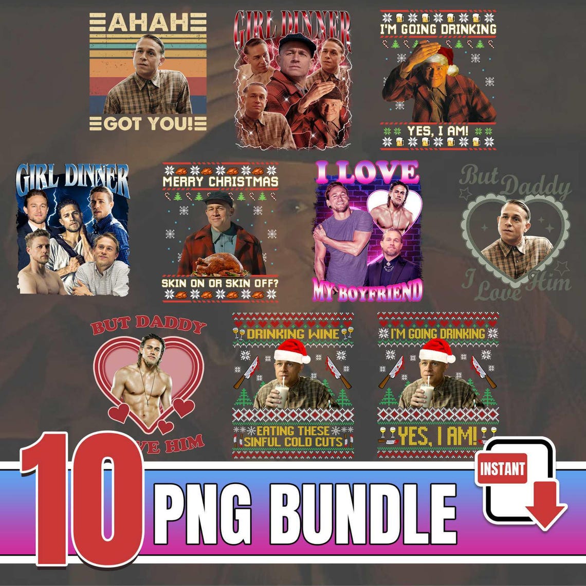 Charlie Hunnam Ed Gein 10 Designs, Charlie Hunnam Xmas Png Download, Ed ...