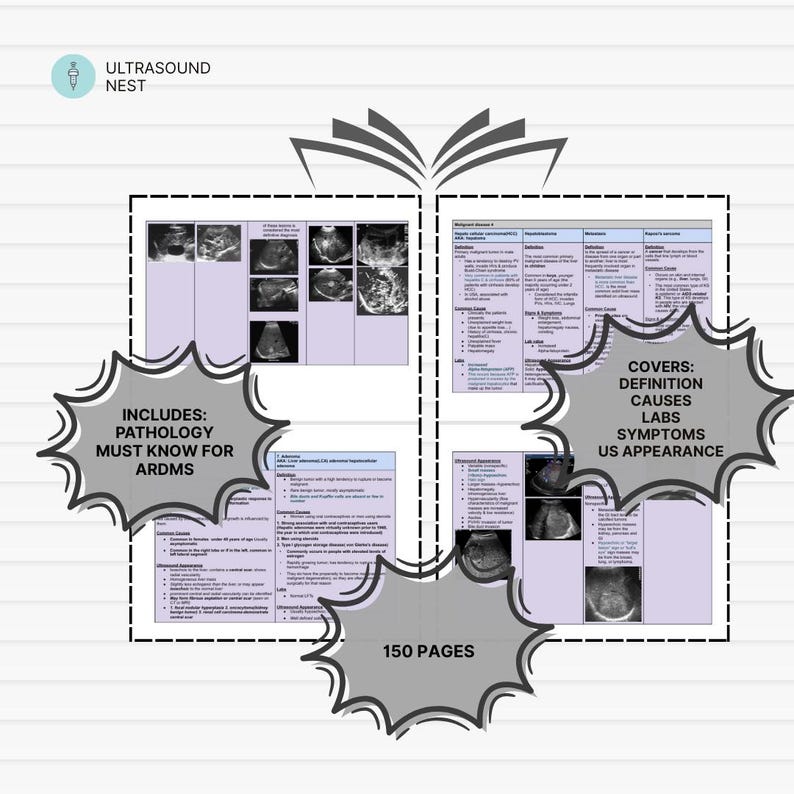 Abdomen Pathology ARDMS Complete Study Guide Ultrasound, Chart Format ...