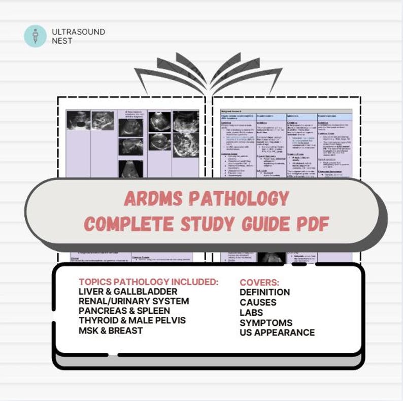 Abdomen Pathology ARDMS Complete Study Guide Ultrasound, Chart Format ...