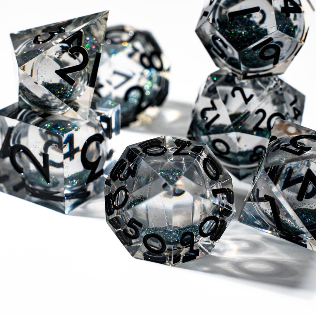 Galaxy Vortex-liquid Core Dice Set for Dnd With Real Liquid | Handmade ...