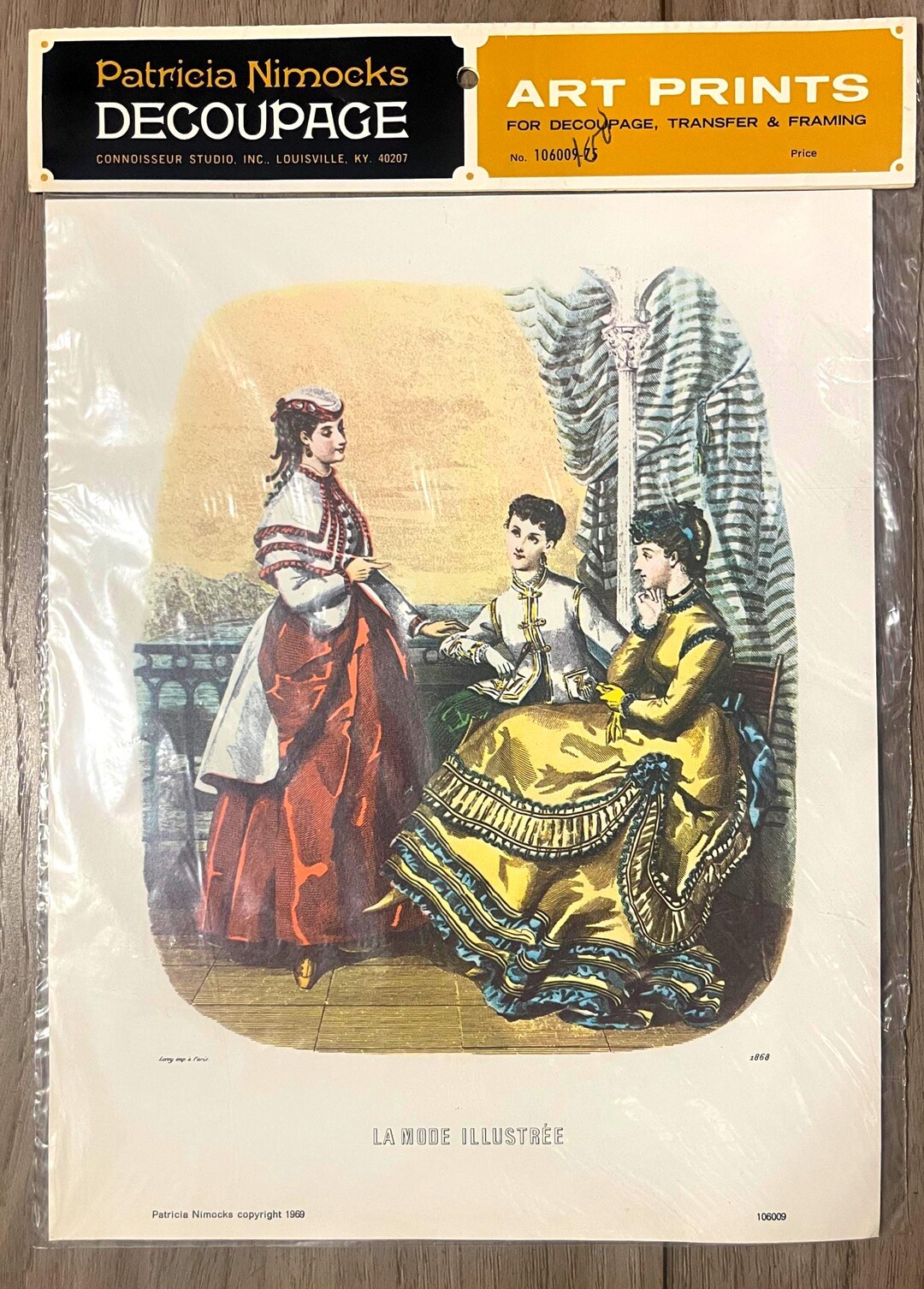 Patricia Nimocks Victorian Fashion Print, La Mode Illustrée, 1969 NOS ...