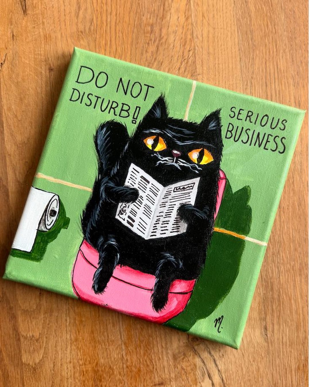 Funny Cat Wall Art – “do Not Disturb. Serious Resting” | Original ...
