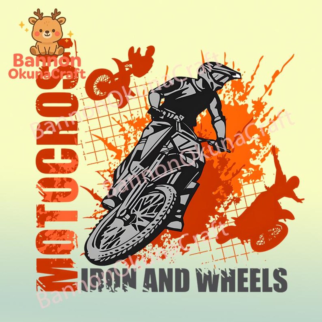 Motocross Rider Extreme Dirt Bike Splash Grunge Graphic PNG - Etsy