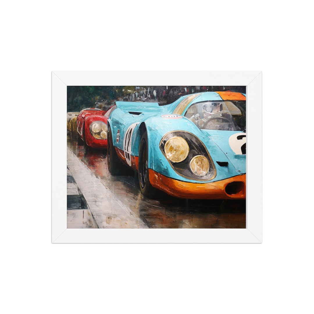 Classic Le Mans Racing Canvas | Retro Gulf Livery Car Wall Art - Etsy