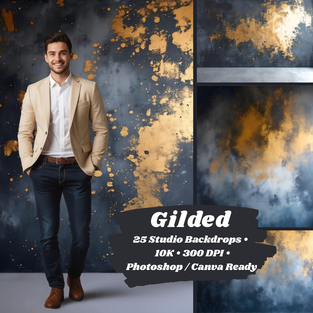 Gold and Black Studio Backdrops | Luxury Gilded Texture | Fine Art ...