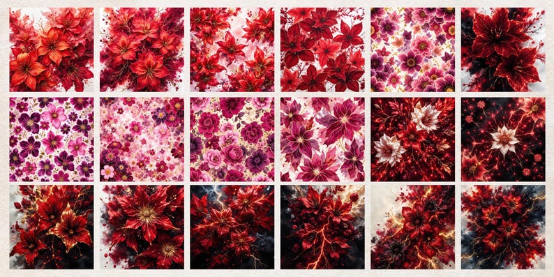 Gothic Wallpaper Red Flower | Dark Romance Background | Burgundy Gold ...