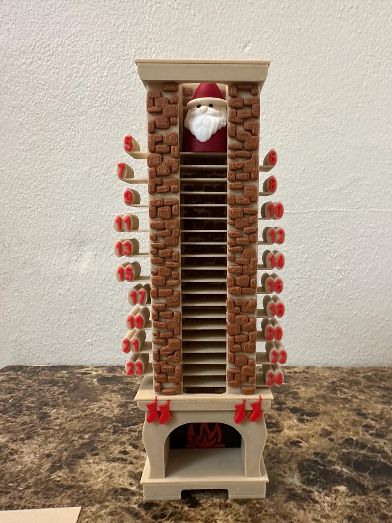 Chimney Advent Calendar – Sliding Santa Countdown Display | Christmas ...