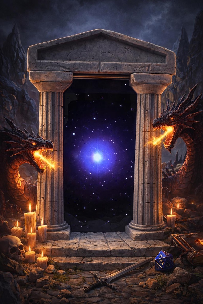 Arcane Portal Phone Holder – Animated Magic Gateway Display for D&D or ...