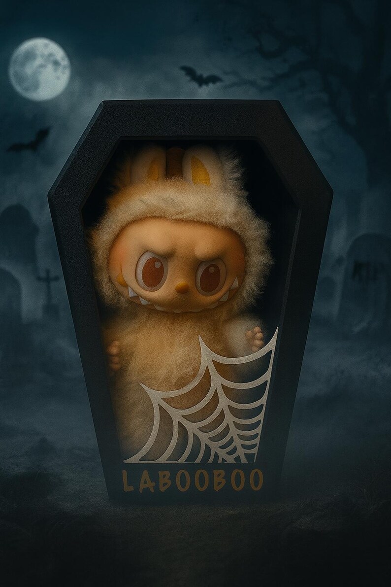 HOT!! Spooky Labooboo Coffin Display Case – Gothic Display Prop for 17 ...
