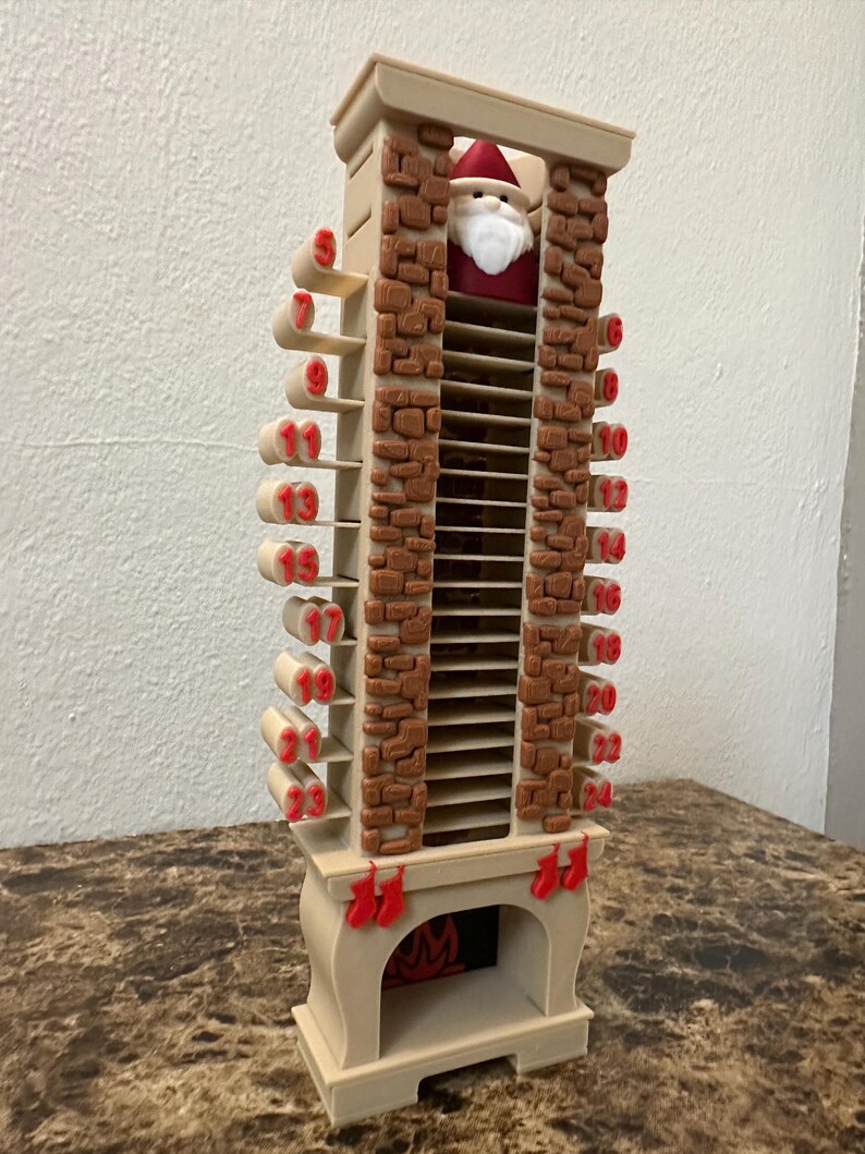 Chimney Advent Calendar – Sliding Santa Countdown Display | Christmas ...