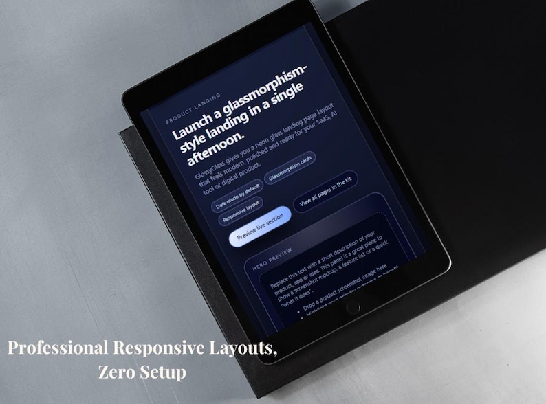 Glossyglass HTML Template | Website UI Kit | Responsive Portfolio ...