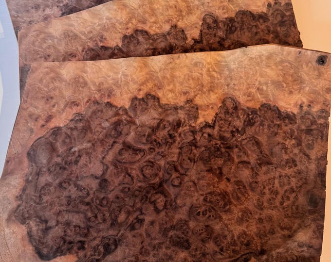 Highly Figured Black Walnut Burl 9 Sheet Bundle Veneer 8" X 12 ...