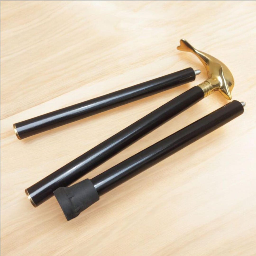 Solid Brass Dolphin Cane Walking Stick Decor Home Office Cane - Etsy