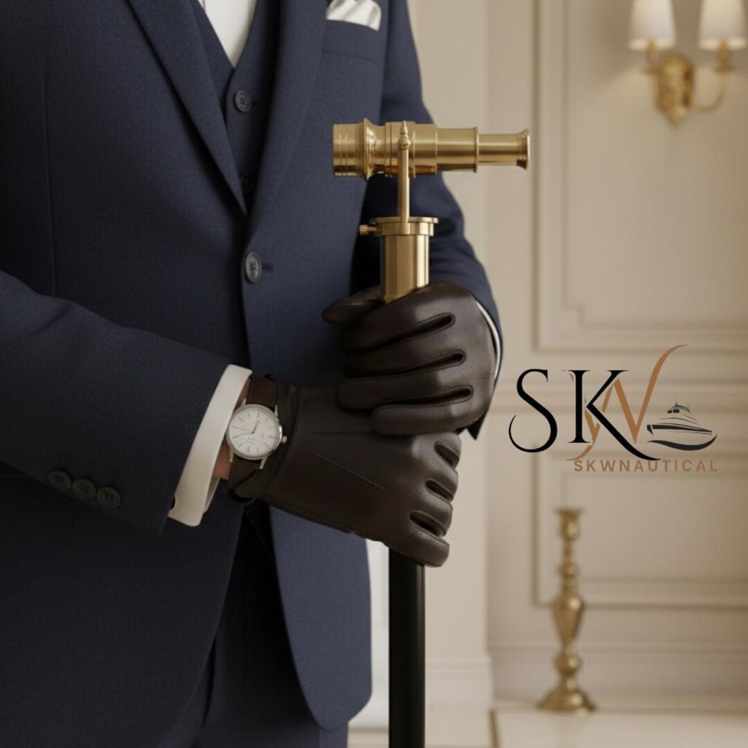 Personalized Telescope Handle, Walking Stick With Telescope Compass ...