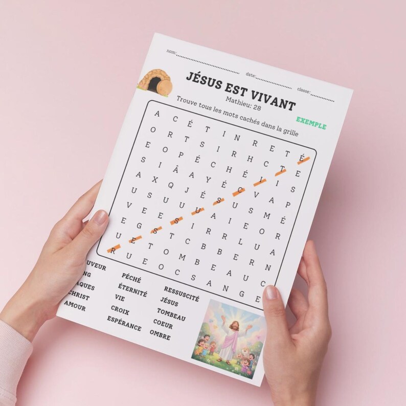 Bible Crossword Puzzle – Jesus is Alive | Bible Activity for Children 8 ...